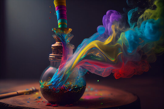Colorful Weed Smoke Wallpaper