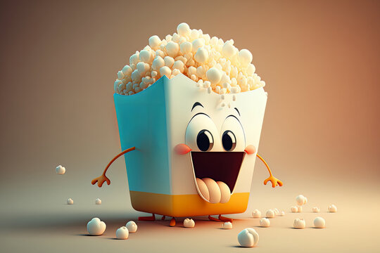Cartoon Popcorn Character Images – Browse 9,228 Stock Photos, Vectors ...