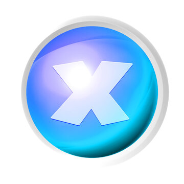 Close Button Blue