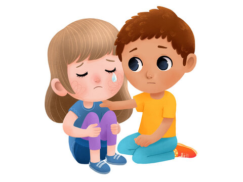 Kids Showing Kindness Clipart