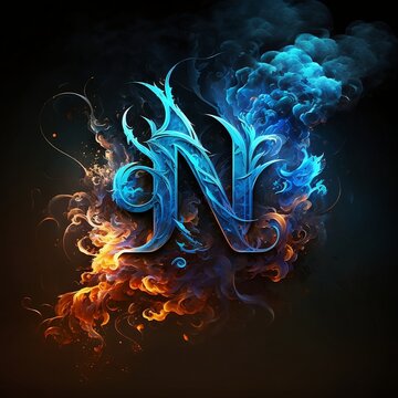 Blue Fire Letters A Z