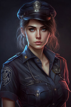 Female Police Officer Concept Art