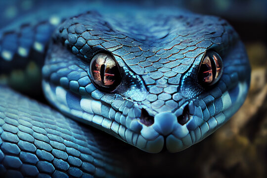 Blue Mamba Snake