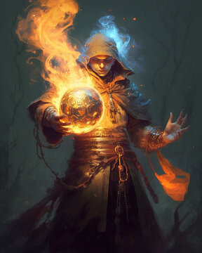 Fireball Wizard Coc Clipart