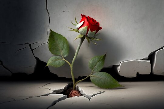 The Rose That Grew From Concrete Drawings