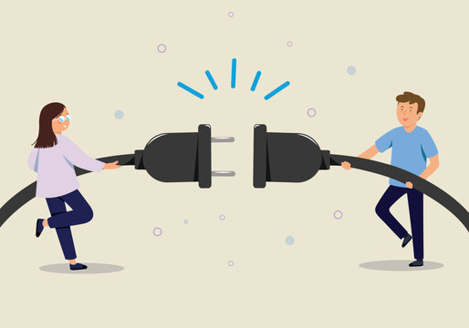 Two People Connect Cartoon Images – Browse 876 Stock Photos, Vectors ...