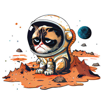 Grumpy Cat Astronaut