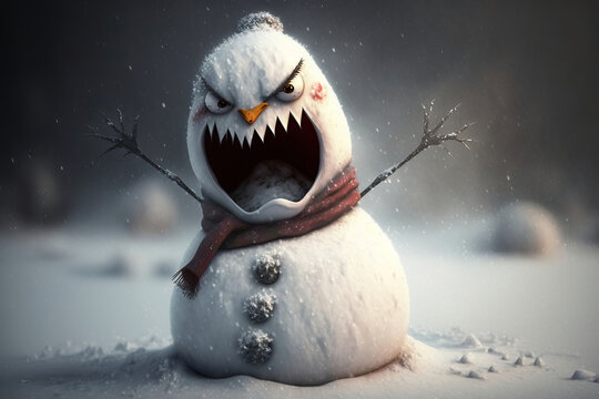 Scary Snowman Wallpaper