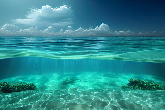 Ocean Surface Underwater