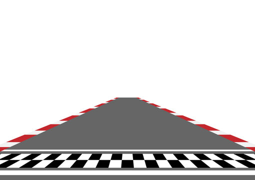Black And White Race Track