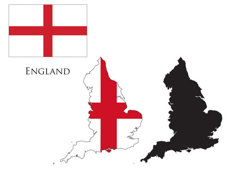 England Map Flag