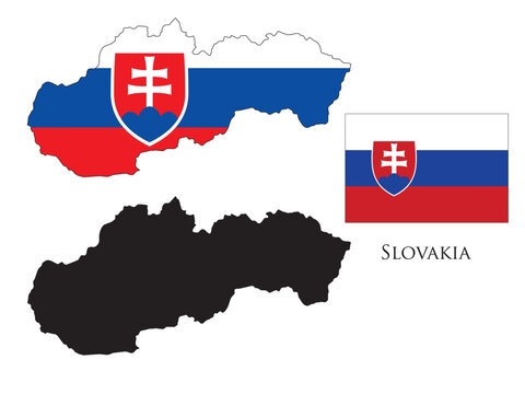 Slovakia Flag Map