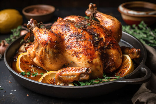 Afbeeldingen over "Cooked Chicken" – Blader in stockfoto's, vectoren en ...