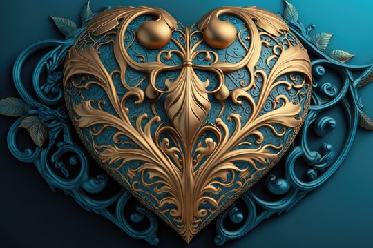 Scrollwork With Heart Images – Browse 123 Stock Photos, Vectors, and ...
