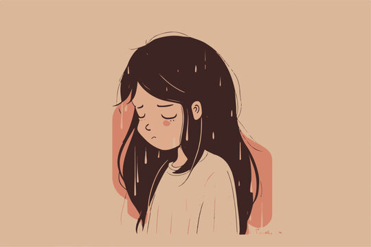 Crying Girl Cartoon Tumblr