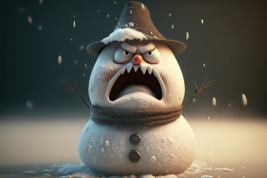 Evil Snowman Wallpaper