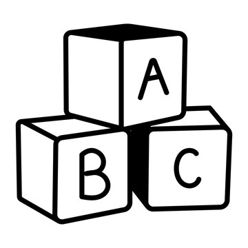 Abc Blocks Clipart Black And White