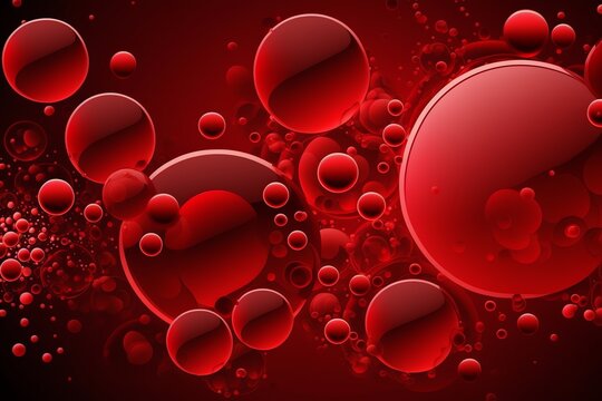 Red Bubbles Background
