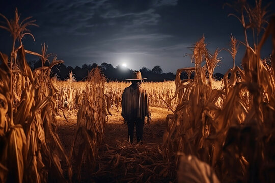 Cornfield At Night
