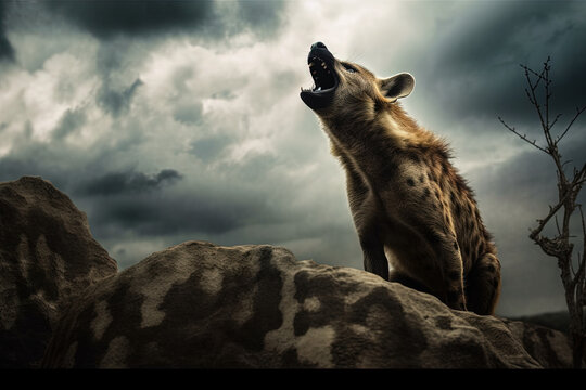 Afbeeldingen over "Laughing Hyena" – Blader in stockfoto's, vectoren en ...