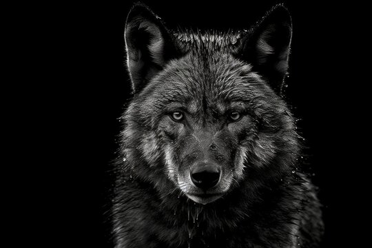 Black And White Pictures Of Wolves