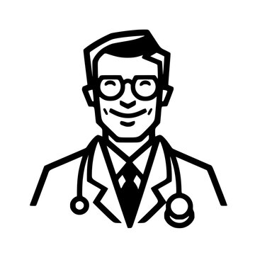 Stethoscope Drawing Around The Neck