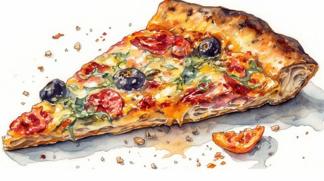Pizza Watercolour Images – Browse 5,561 Stock Photos, Vectors, and ...
