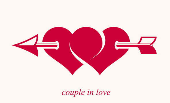 Two Hearts With Arrow Images – Browse 6,210 Stock Photos, Vectors, and ...