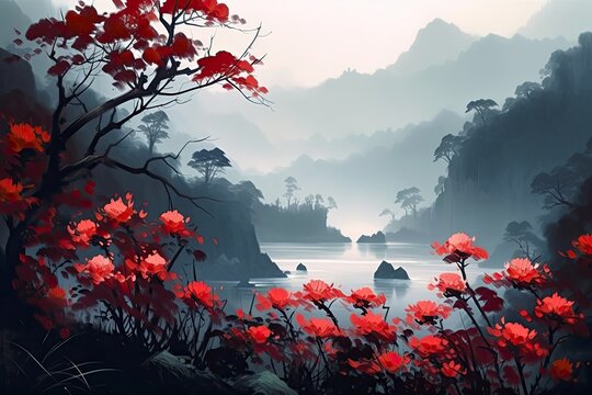 Japanese Red Flower Images – Browse 116,633 Stock Photos, Vectors, and ...