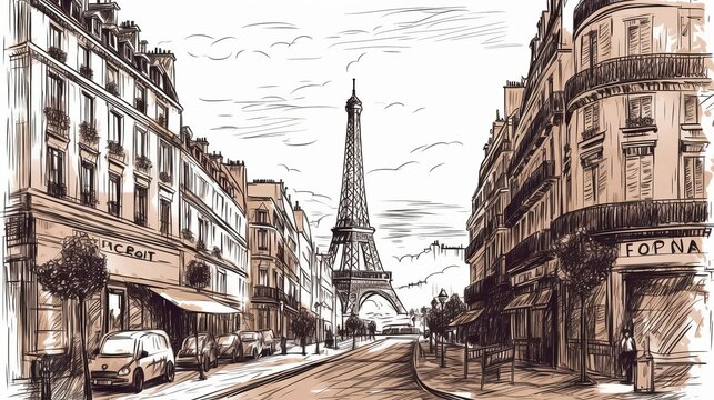 Paris Street Sketch Images – Browse 6,392 Stock Photos, Vectors, and ...