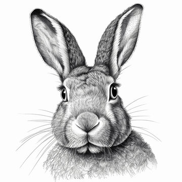 Rabbit Face Sketch