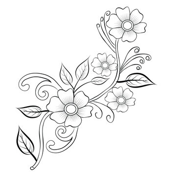Easy To Draw Flower Designs