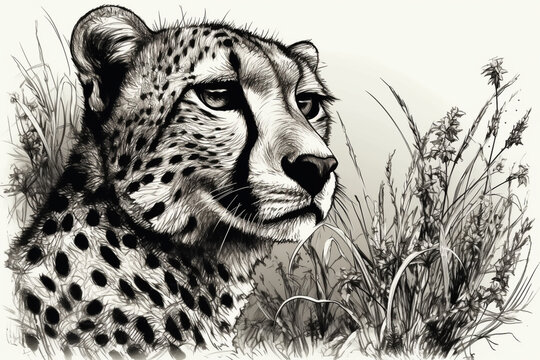Cheetahs Drawing