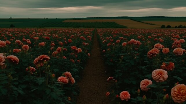 Field Of Roses Tumblr