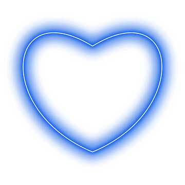 Blue Heart Outline