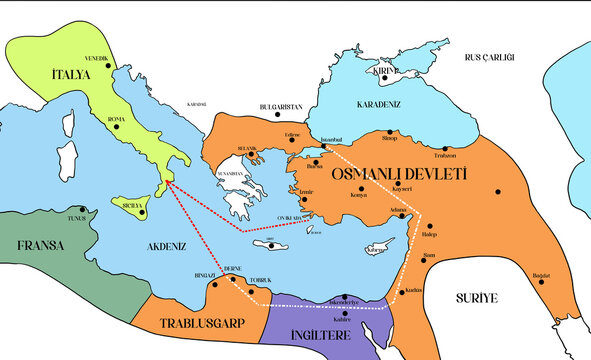 Ottoman Empire Map 1912