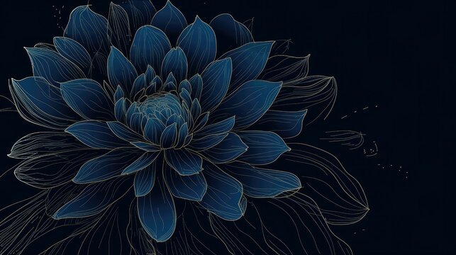 Navy Blue Flower Backgrounds