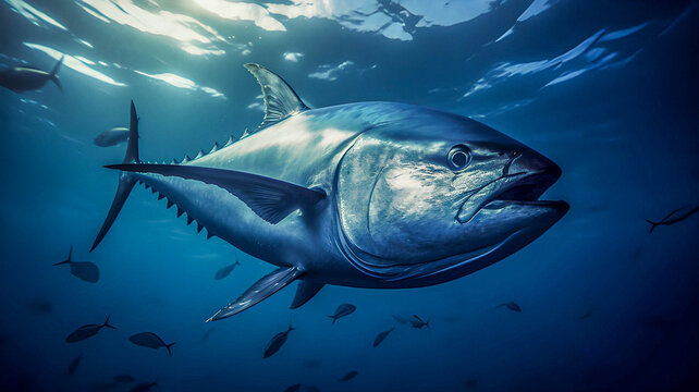 Yellowfin Tuna Swimming