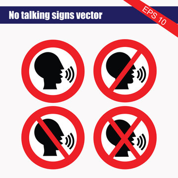 No Shouting Clipart
