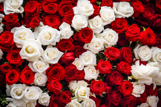 Red And White Rose Wallpaper Designs