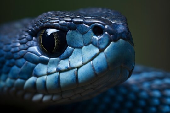 Blue Mamba Snake