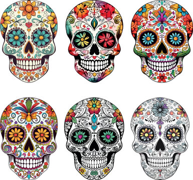 Day Of The Dead Skull Drawings