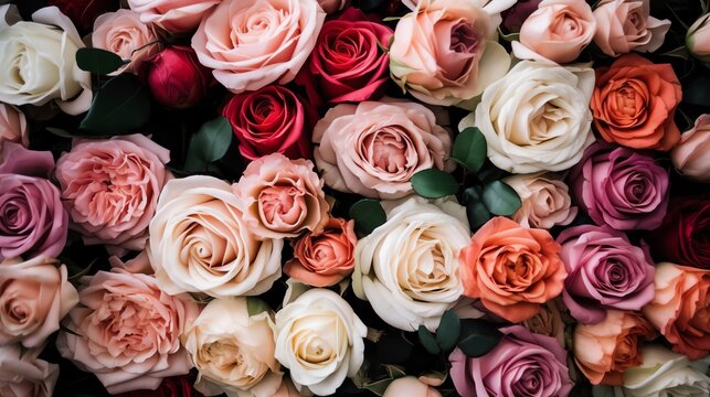 Colorful Roses Wallpaper Hd
