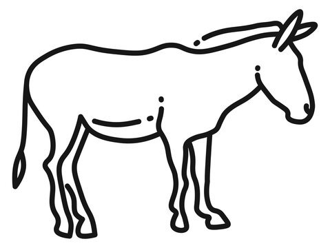 Donkey Outline Printable