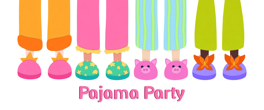 Kids Pajama Party Clipart