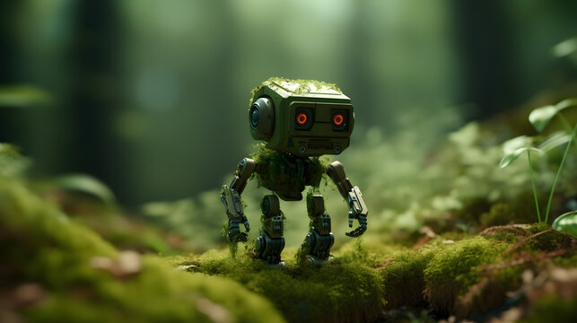 Robot Green Wallpaper Hd
