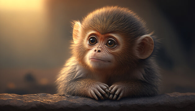 Sad Baby Monkey