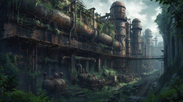 Steampunk Factory Landscape