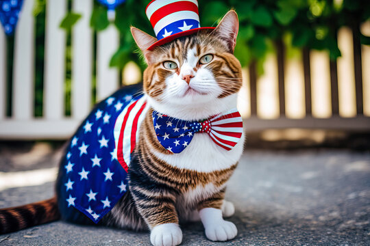 4th Of July Funny Cat
