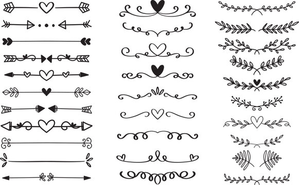 Decorative Heart Scrolls